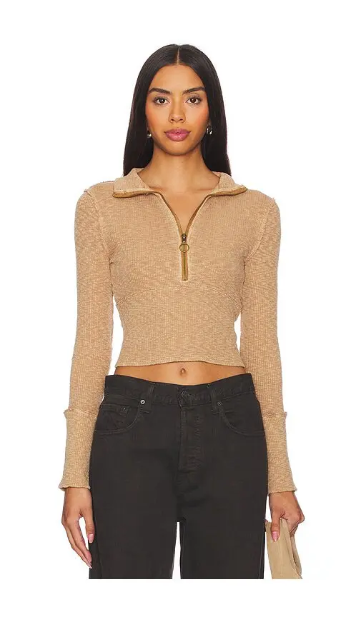 Free People X We The Free Midnight Half Zip Sweater