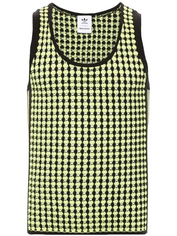 Adidas X Wales Bonner Houndstooth Crochet-knit Vest
