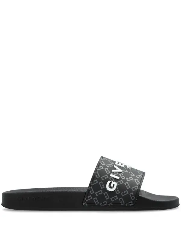 Givenchy Logo-embossed Slides - Black