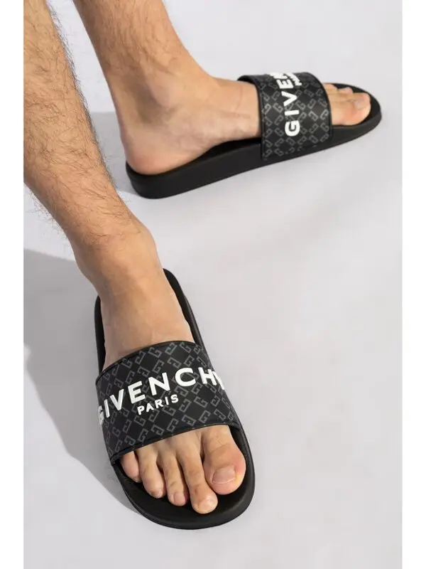 Givenchy Logo-Embossed Slides - Black | Editorialist display picture 2