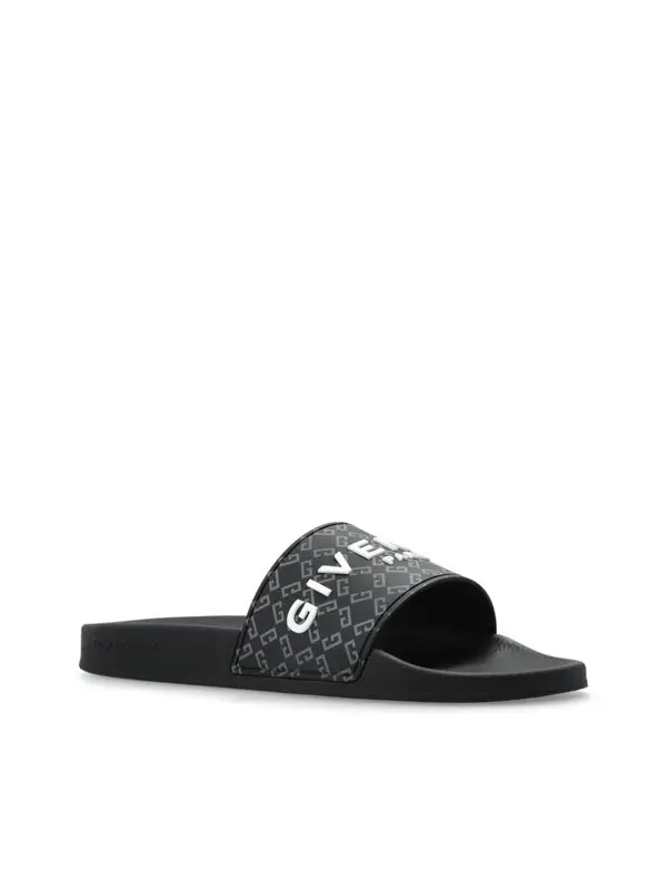 Givenchy Logo-embossed Slides - Black