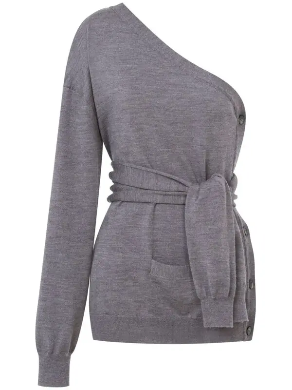 Moschino One-shoulder Sweater - Grey