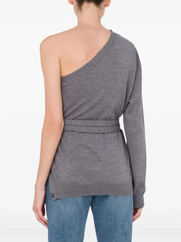 Moschino One-shoulder Sweater - Grey