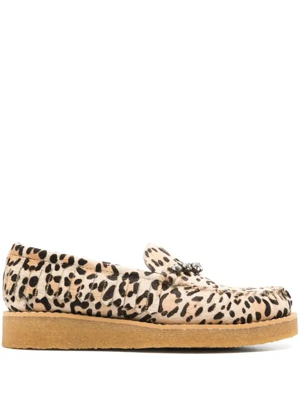 FORTE_FORTE Crystal-embellished Loafers - Brown