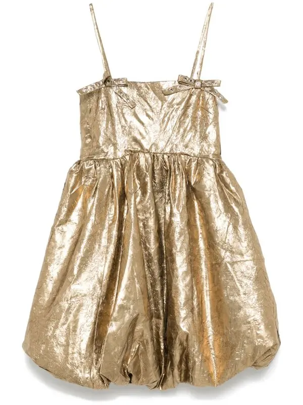 GANNI Pleat-strap Mini Dress