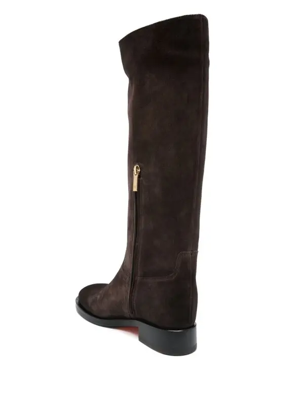 Santoni Suede Knee High Boots