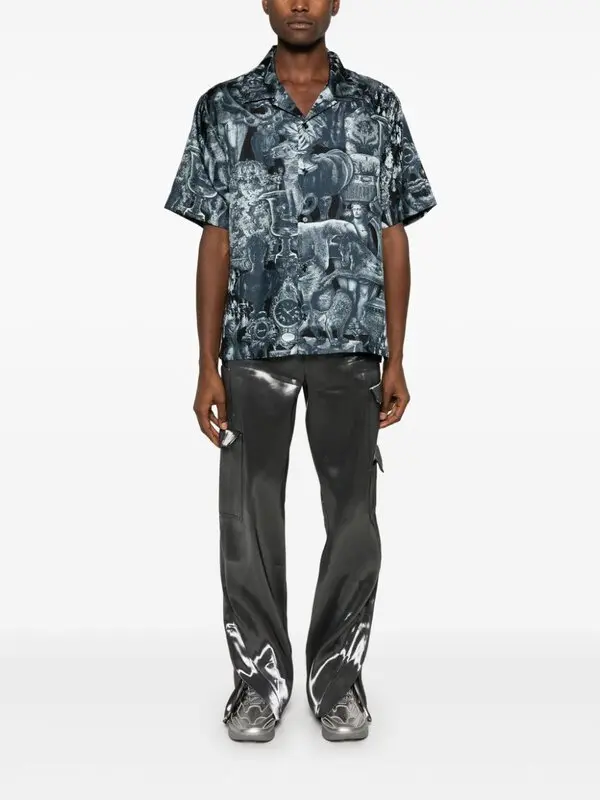 Givenchy Hubert Objects-print Silk Shirt