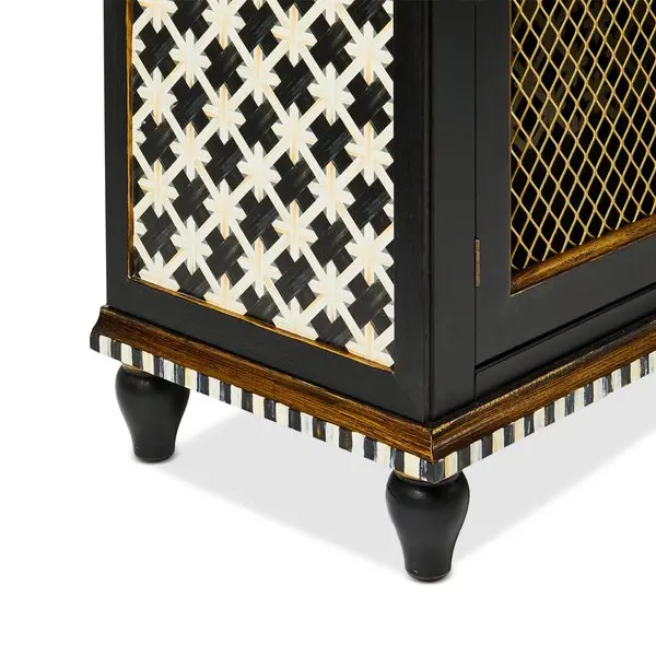 MACKENZIE-CHILDS Courtly Criss-cross Small Cabinet