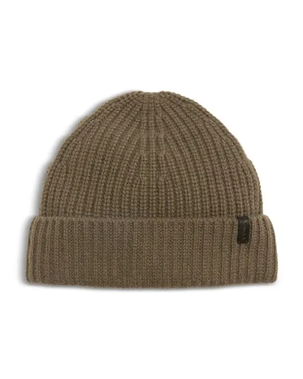 Vince Cashmere Shaker Stitch Knit Beanie - Tarmac