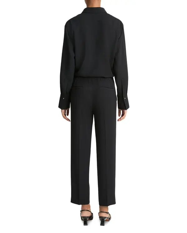 Vince Mid-rise Tapered Trousers - Black