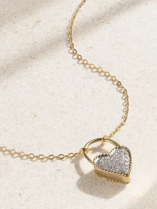 Yvonne Léon Cadenas Coeur 9 And 18-karat Diamond Necklace - Gold
