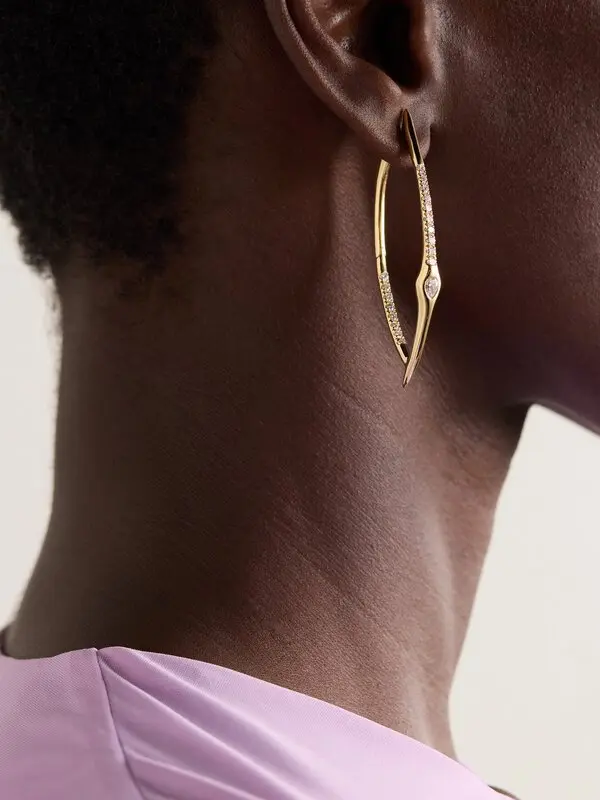 UNIFORM OBJECT Axle 18-karat Diamond Earrings