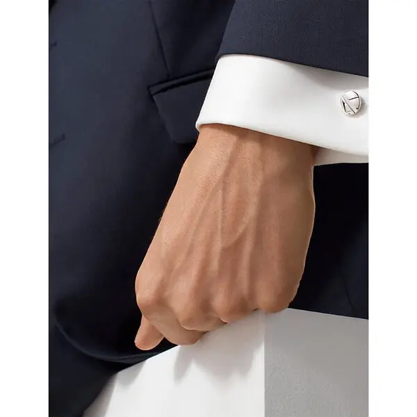 Cartier Santos De Screw-motif Palladium-plated Sterling- Cufflinks