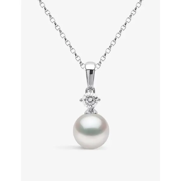 Yoko London Akoya Pearl And Diamond Necklace - White Gold