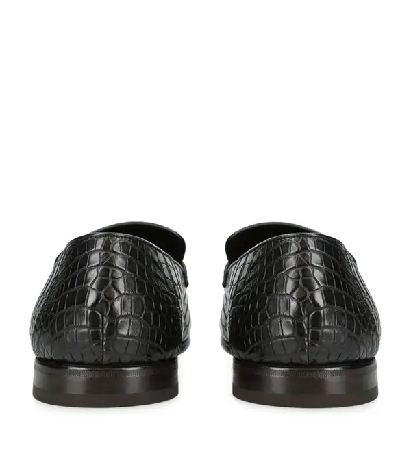 Zegna Crocodile Leather Asola Loafers