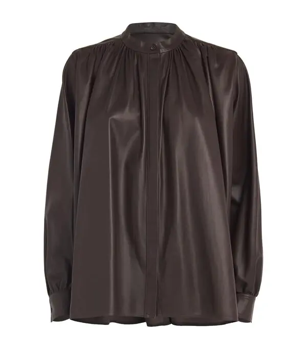 YVES SALOMON Leather Blouse