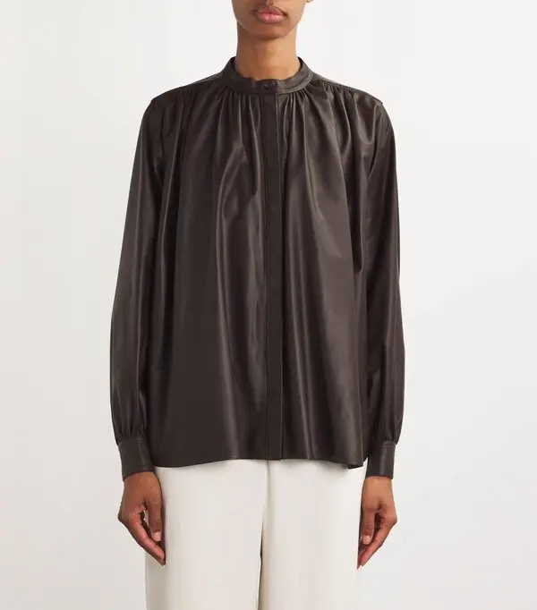 YVES SALOMON Leather Blouse