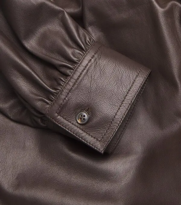 YVES SALOMON Leather Blouse