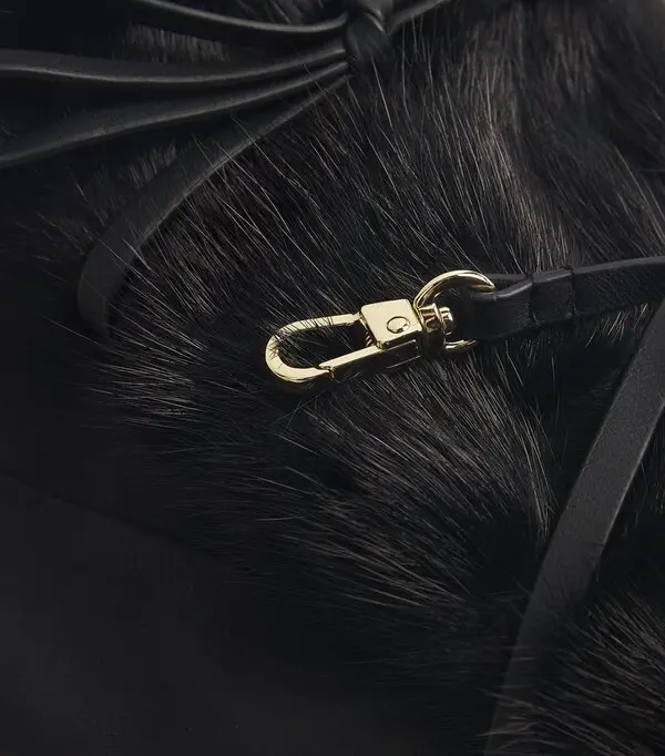 YVES SALOMON Mink Fur And Leather Mittens