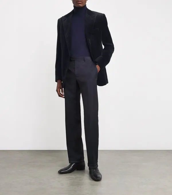 Brioni Velvet Single-breasted Blazer