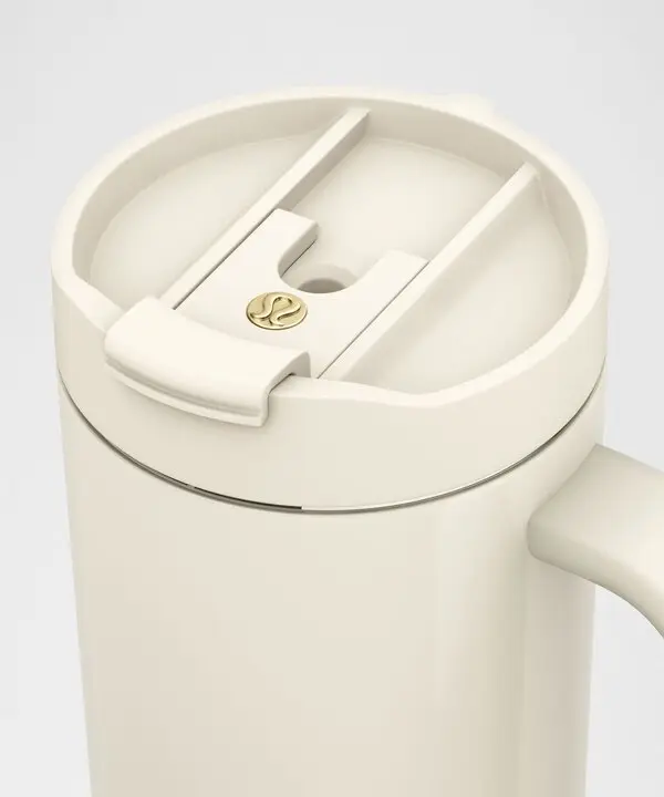 Lululemon Insulated Tumbler 40oz - Light Ivory/gold