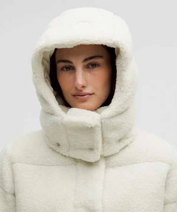 Lululemon Wunder Puff 550-Down-Fill Cropped Jacket Textured Fleece