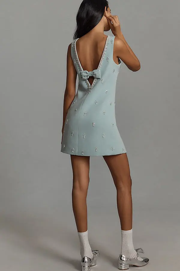 atsu crystal embellished bow mini dress Anthropologie | Dresses | Atsu Anthropologie Crystal Embellished Bow Mini  Dress Large