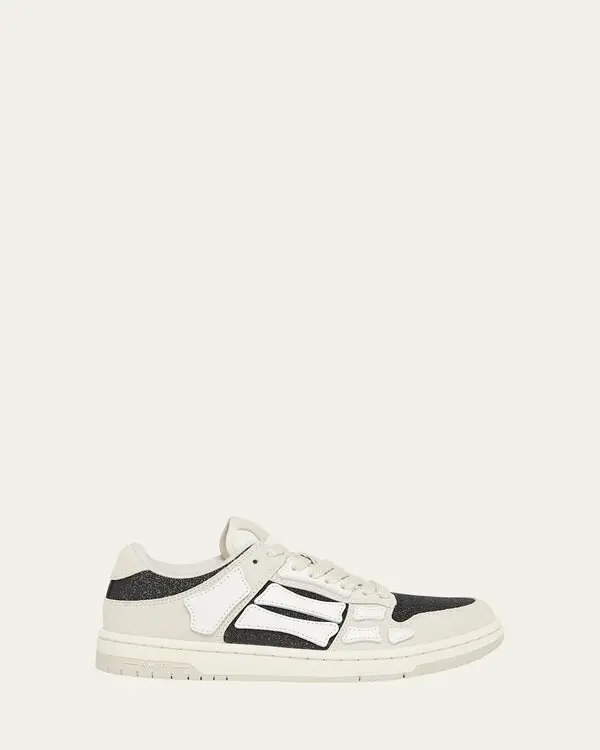 Amiri Pacific Bones Leather Sneakers - Black