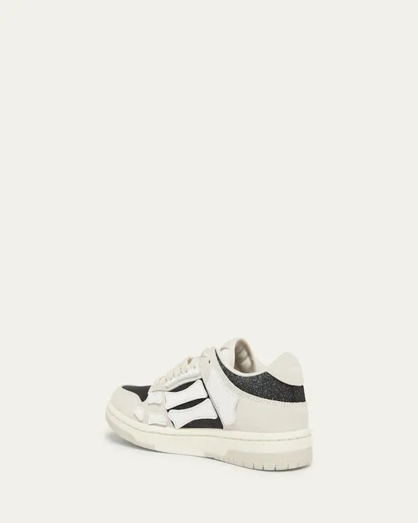 Amiri Pacific Bones Leather Sneakers - Black