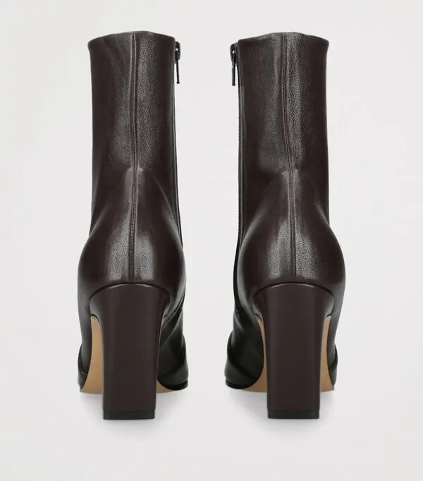 Khaite Leather Nevada Ankle Boots