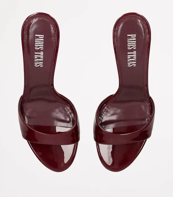 Paris Texas Patent Leather Lidia 70 Mules - Burgundy