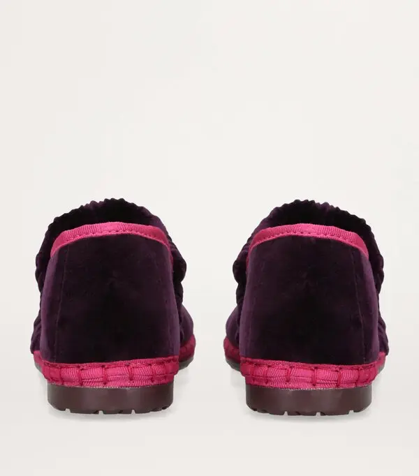 FLABELUS Velvet Mafalda Espadrilles - Purple
