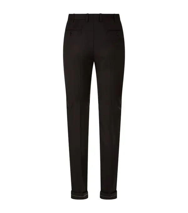 Brioni Wool Tailored Trousers - Black