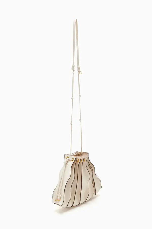 Ulla Johnson Adria Pleated Wave Crossbody Handbag