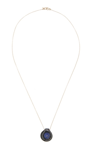 TEN THOUSAND THINGS 10k Yellow Gold Chalcedony, Lapis Necklace
