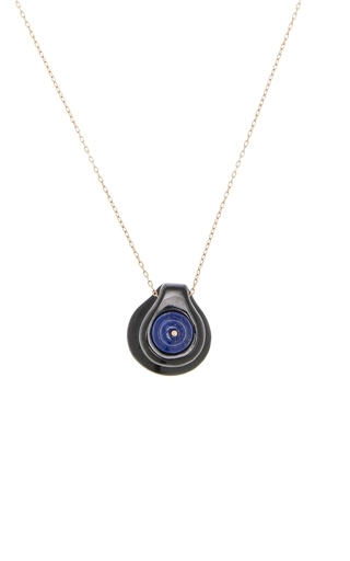 TEN THOUSAND THINGS 10k Yellow Gold Chalcedony, Lapis Necklace