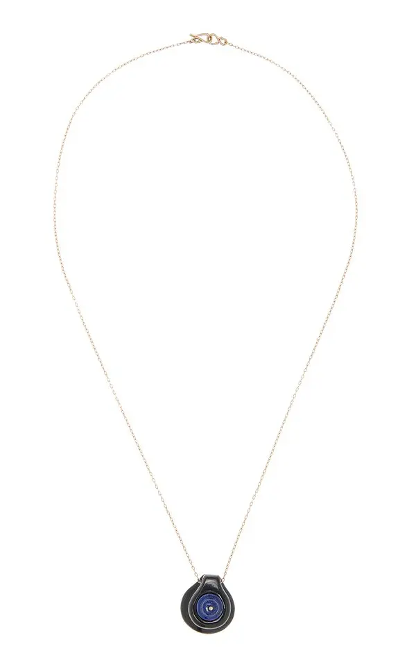 TEN THOUSAND THINGS 10k Yellow Gold Chalcedony, Lapis Necklace
