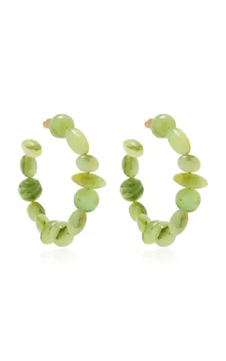 Cult Gaia Akira Beaded Hoop Earrings