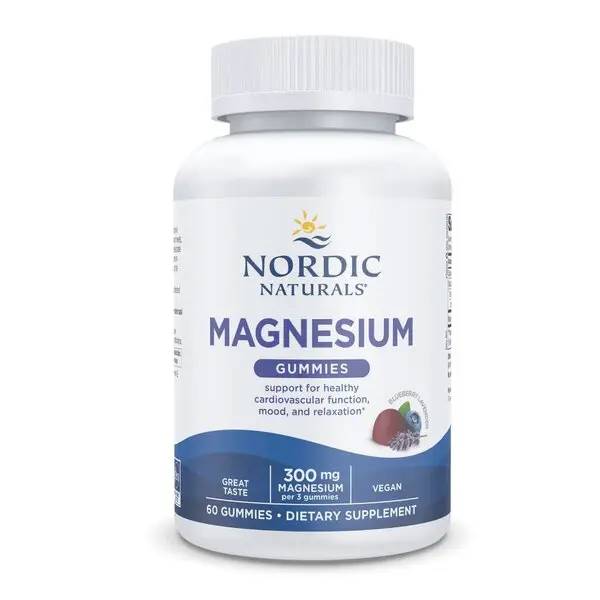 NORDIC NATURALS Magnesium Gummies Blueberry Lavender Flavor 60 Gummies - One-color