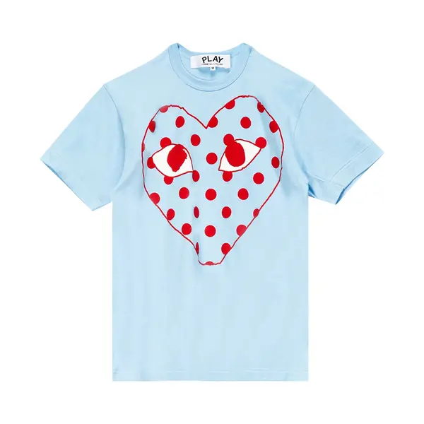 Play Comme Des Garcon Big Dot Heart T-shirt - Blue