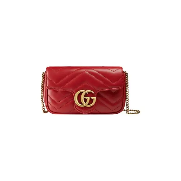 Gucci Gg Marmont Super Mini Bag - Red