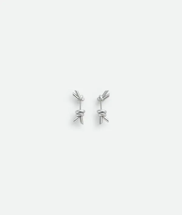 Bottega Veneta Knot Stud Earrings - Silver