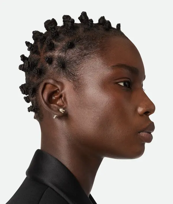 Bottega Veneta Knot Stud Earrings - Silver