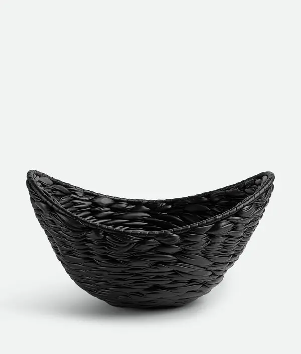BOTTEGA  VENETA Intreccio Foulard Nest Basket - Black