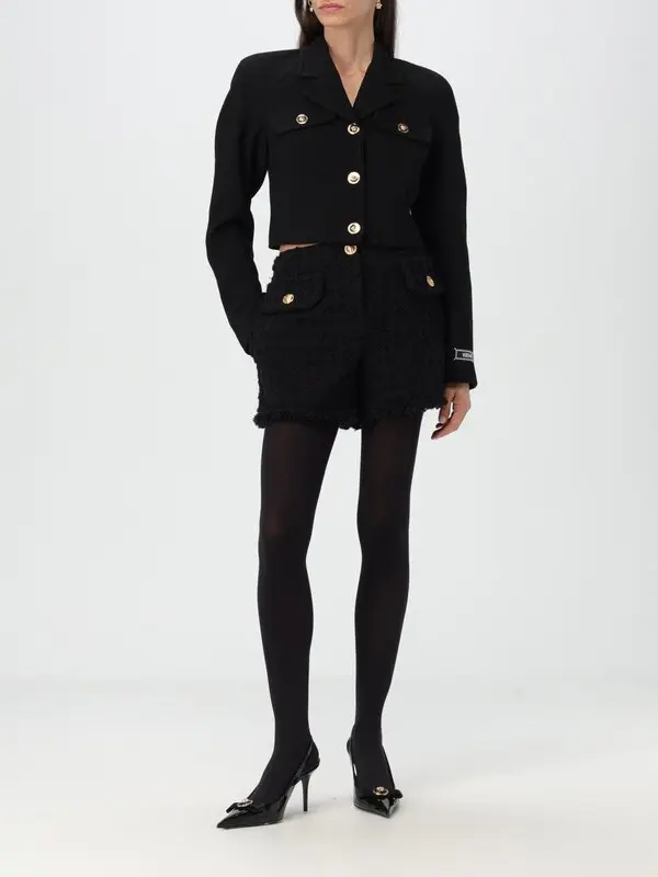 Versace Textured Shorts - Black