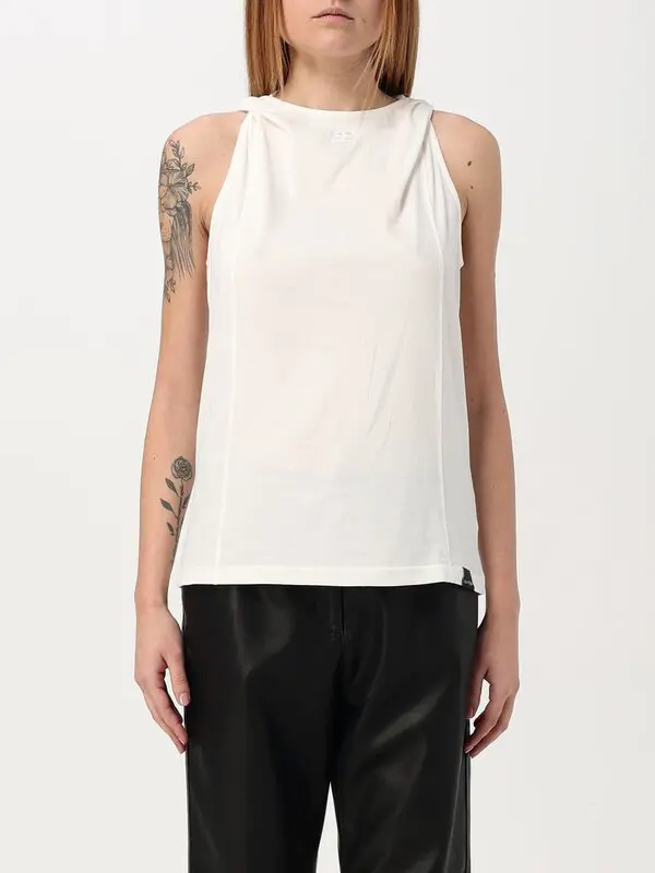 COURREGES Sleeveless Top With Hood - White