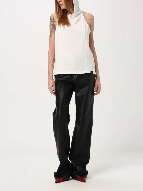 COURREGES Sleeveless Top With Hood - White