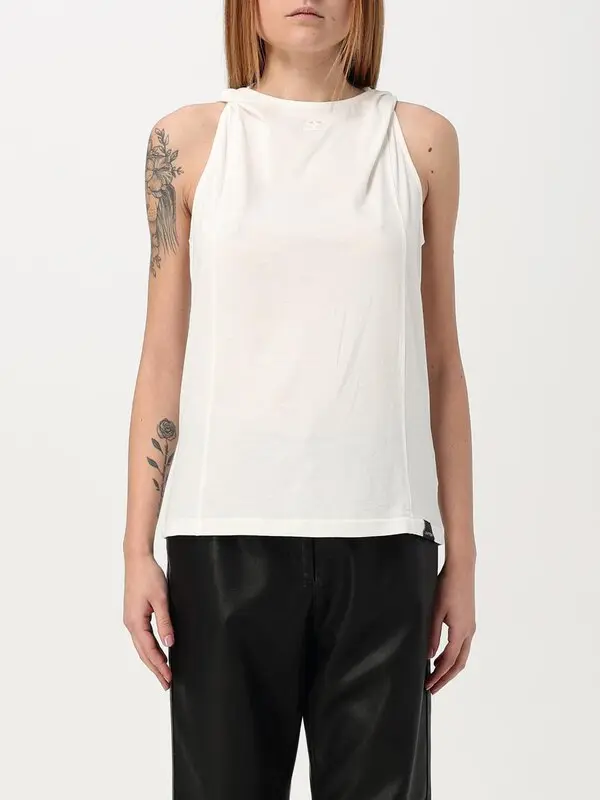 COURREGES Sleeveless Top With Hood - White