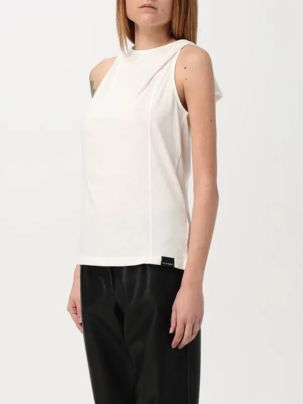 COURREGES Sleeveless Top With Hood - White