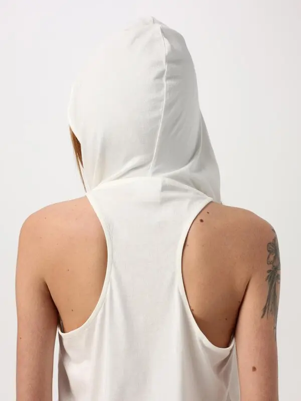 COURREGES Sleeveless Top With Hood - White